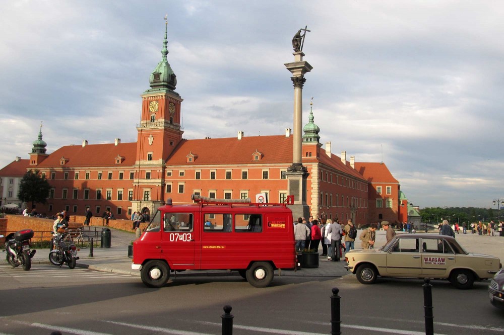 Must-do sites in Warsaw: retro car private tour with hotel pickup ...