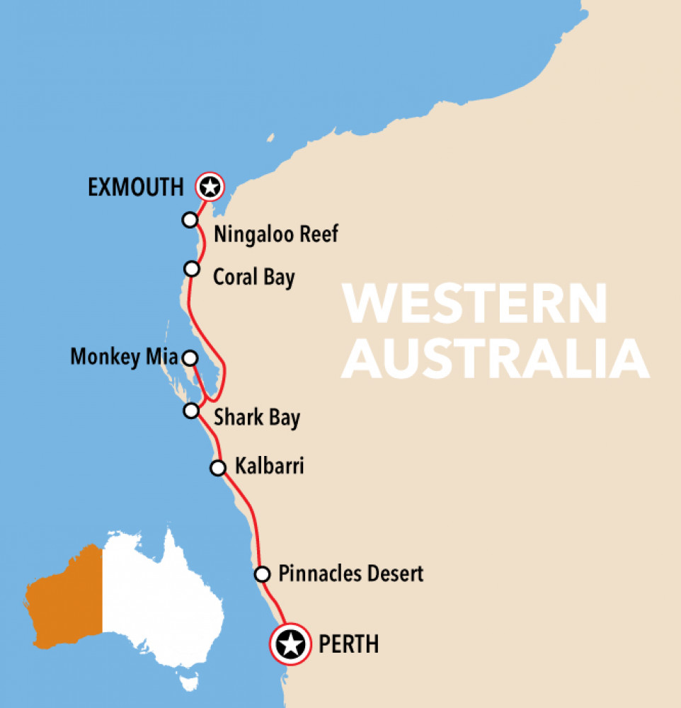 Perth to Exmouth 6 Day Coral Coaster Tour (Basic Shared Accommodation ...