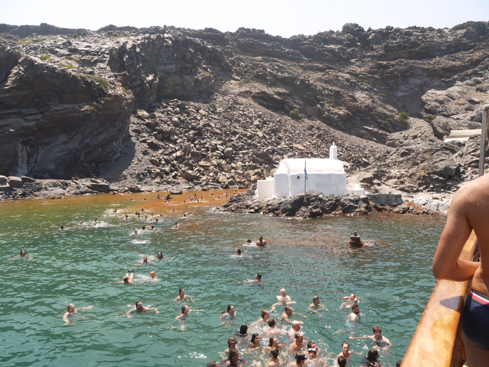 Santorini Volcano Cruise including Hot Springs, Thirassa & Oia - Fira ...