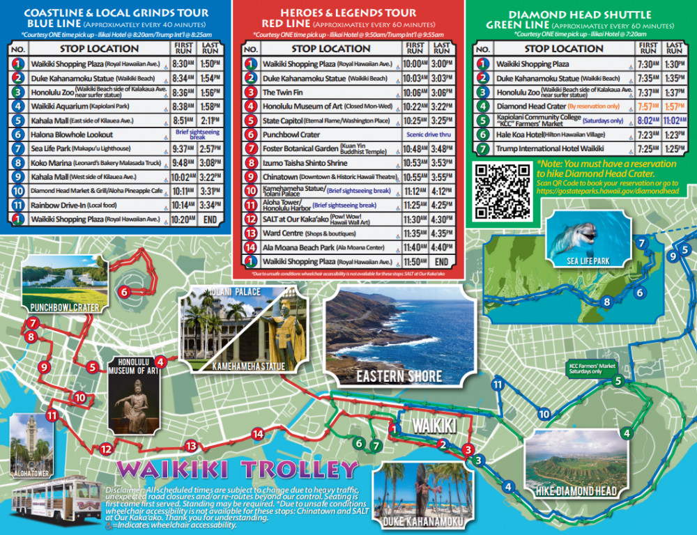 Waikiki Trolley Hop On Hop Off - 4 Day All Line Trolley Pass - Honolulu ...