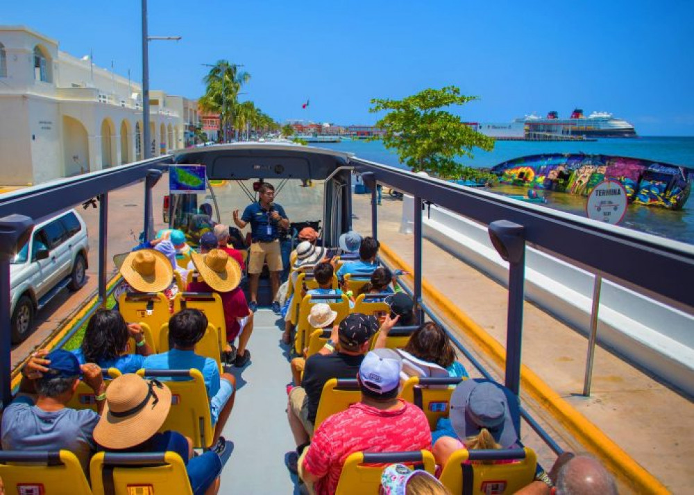 Caribbean-Style Hop on Hop off Bus Tour with Beach - Cozumel | Project ...