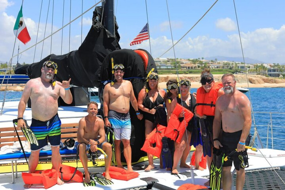 Los Cabos Party Catamaran: Snorkeling, Open Bar & Music Fun - Cabo San ...
